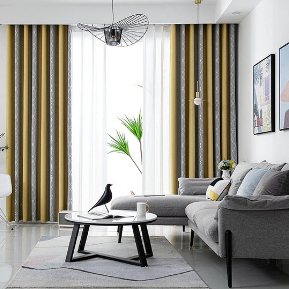 100 Polyester Simple Blackout Curtains Custom Double Eight Flower Modern Yarn dyed Luxury Window Drapes for Living Room Bedroom Etsy