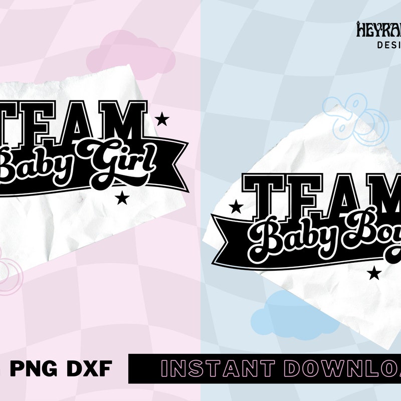 Team Boy Team Girl Svg - Etsy