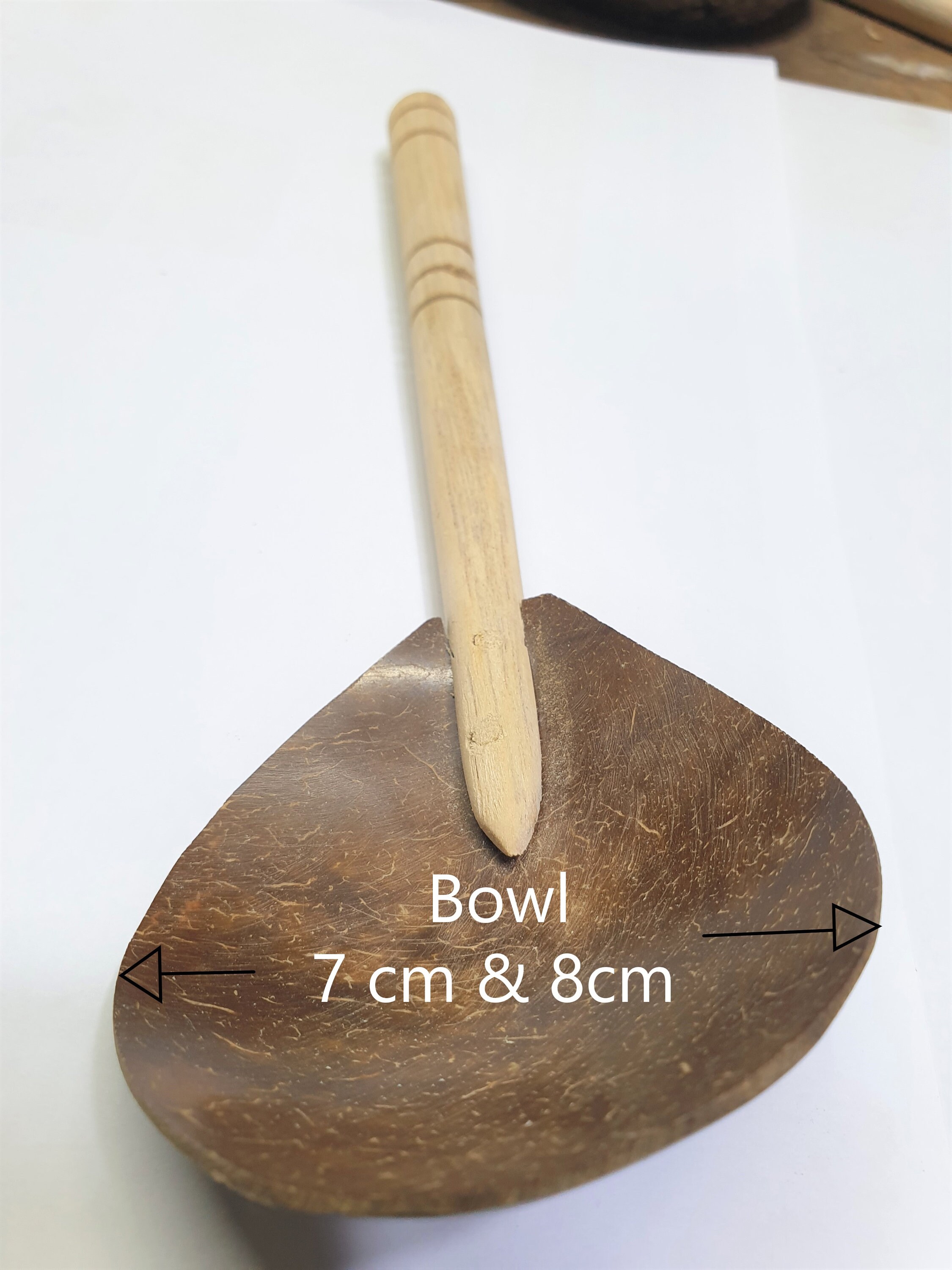 Handmade Coconut Shells Wooden Spoons 20'',24'' Cooking Spoon, Hand ...