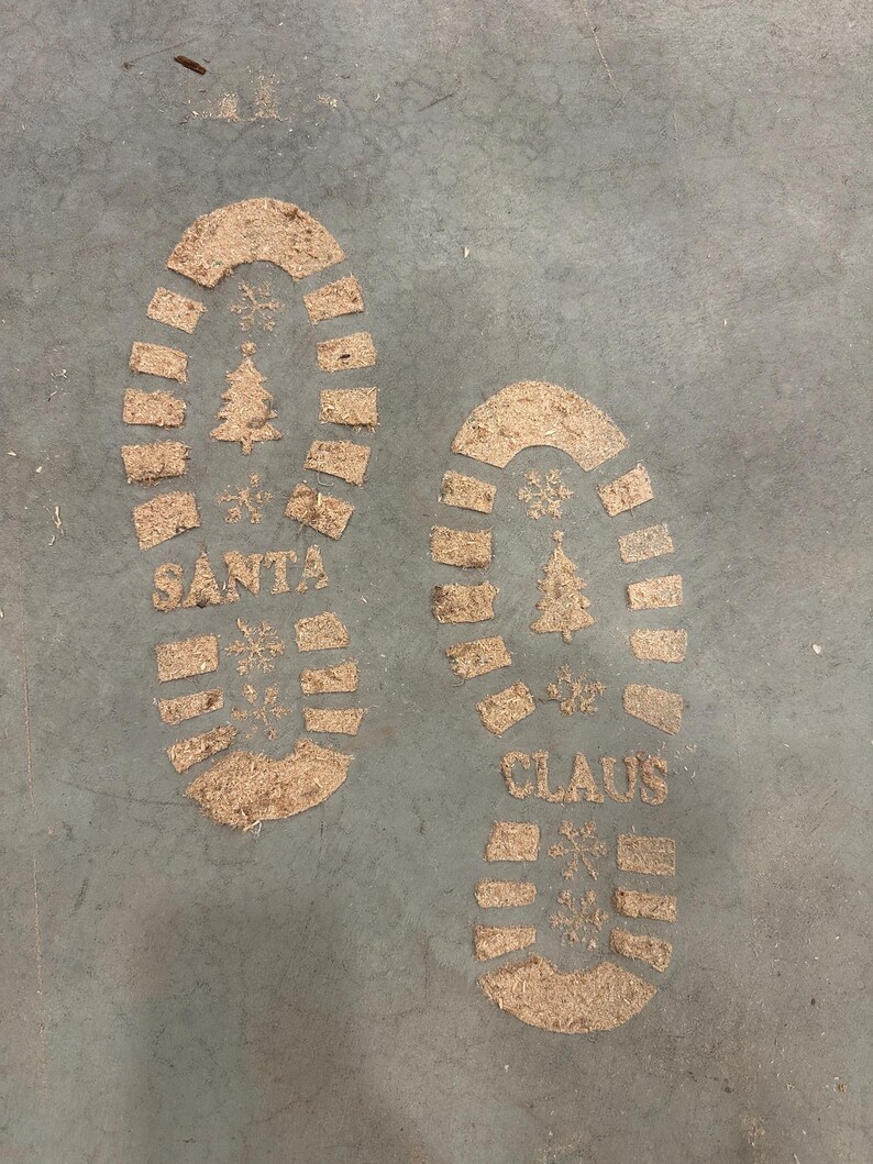 Santa Claus Boot Footprint Christmas Template Digital File for Laser ...