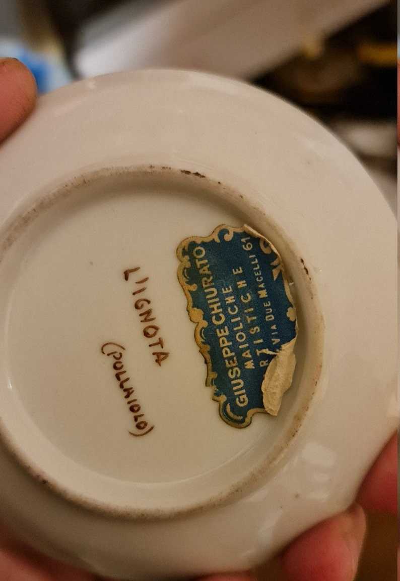 1940's Giuseppe Chiurato Hand Painted Majolica Trinket - Etsy