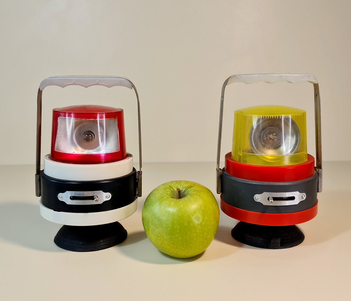 1970's, Vintage Car/ Auto Alarm/ Emergency/ Warning Lights, Set of Two ...