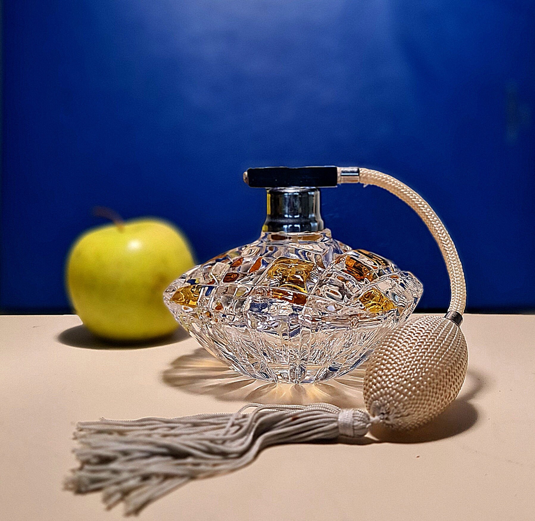 1960's, Vintage Czechoslovakian/ Czech/ Bohemian Cut Crystal Perfume ...