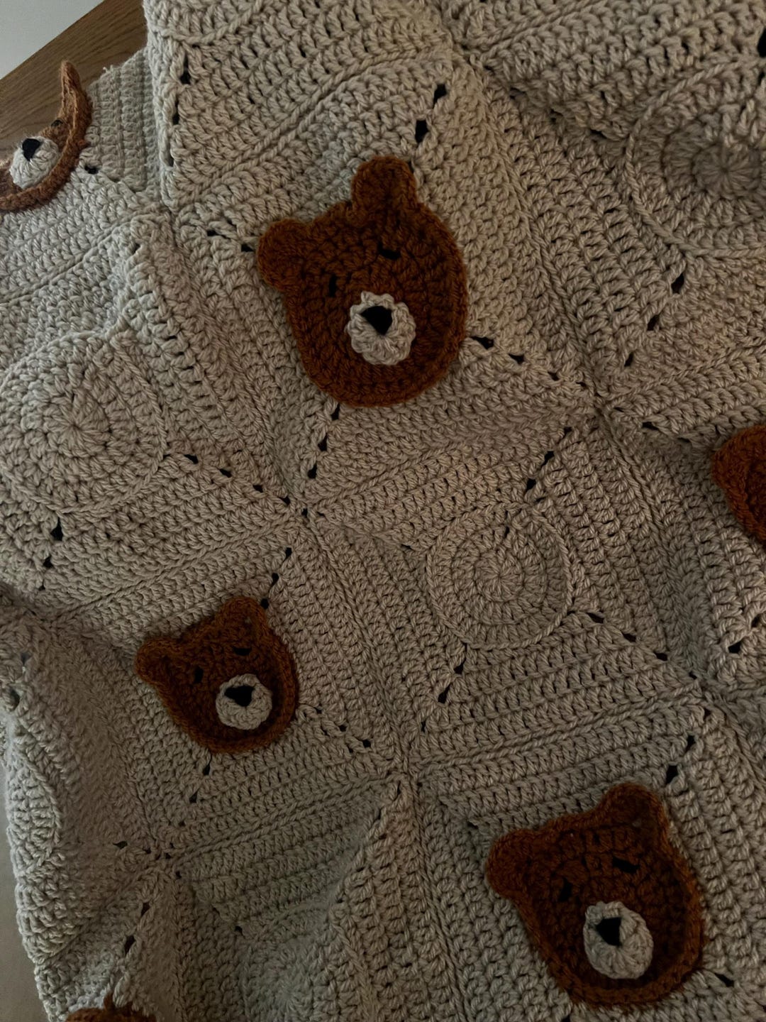 Teddy Bear Granny Square Pattern & Instructions - Etsy