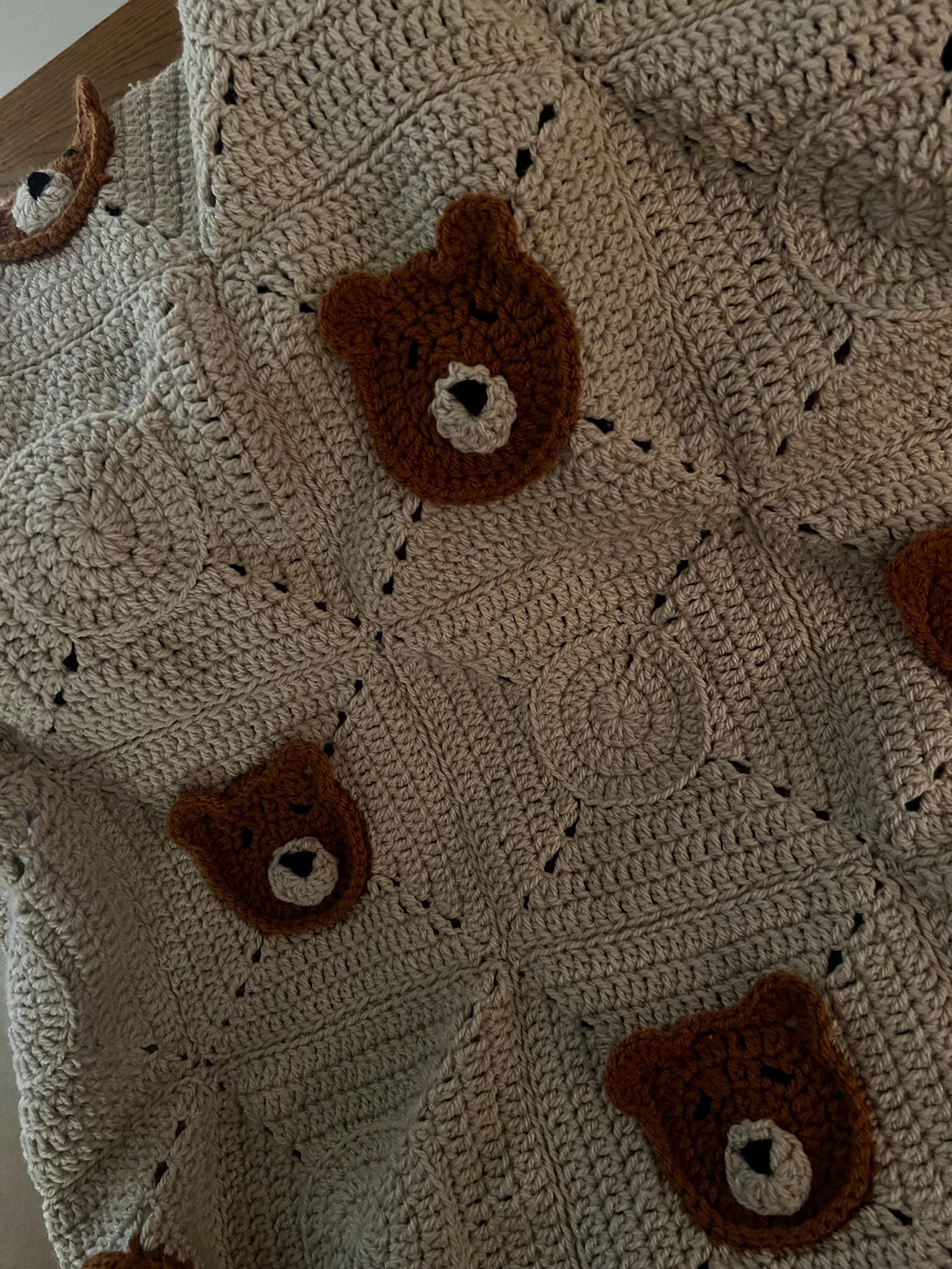 Teddy Bear Granny Square Pattern & Instructions - Etsy