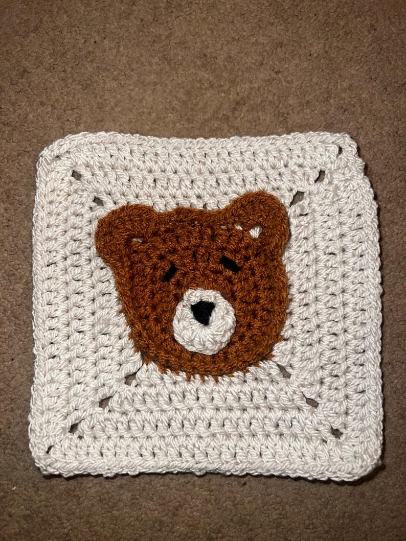 Teddy Bear Granny Square Pattern & Instructions - Etsy