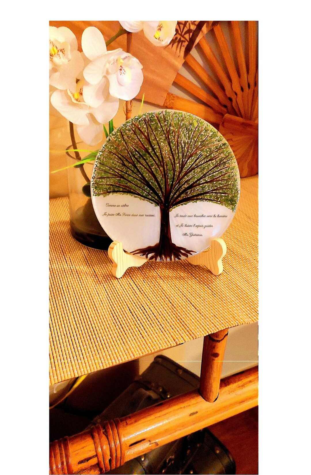 Resin Round Frame TREE of LIFE Personalized With Your Hair ...