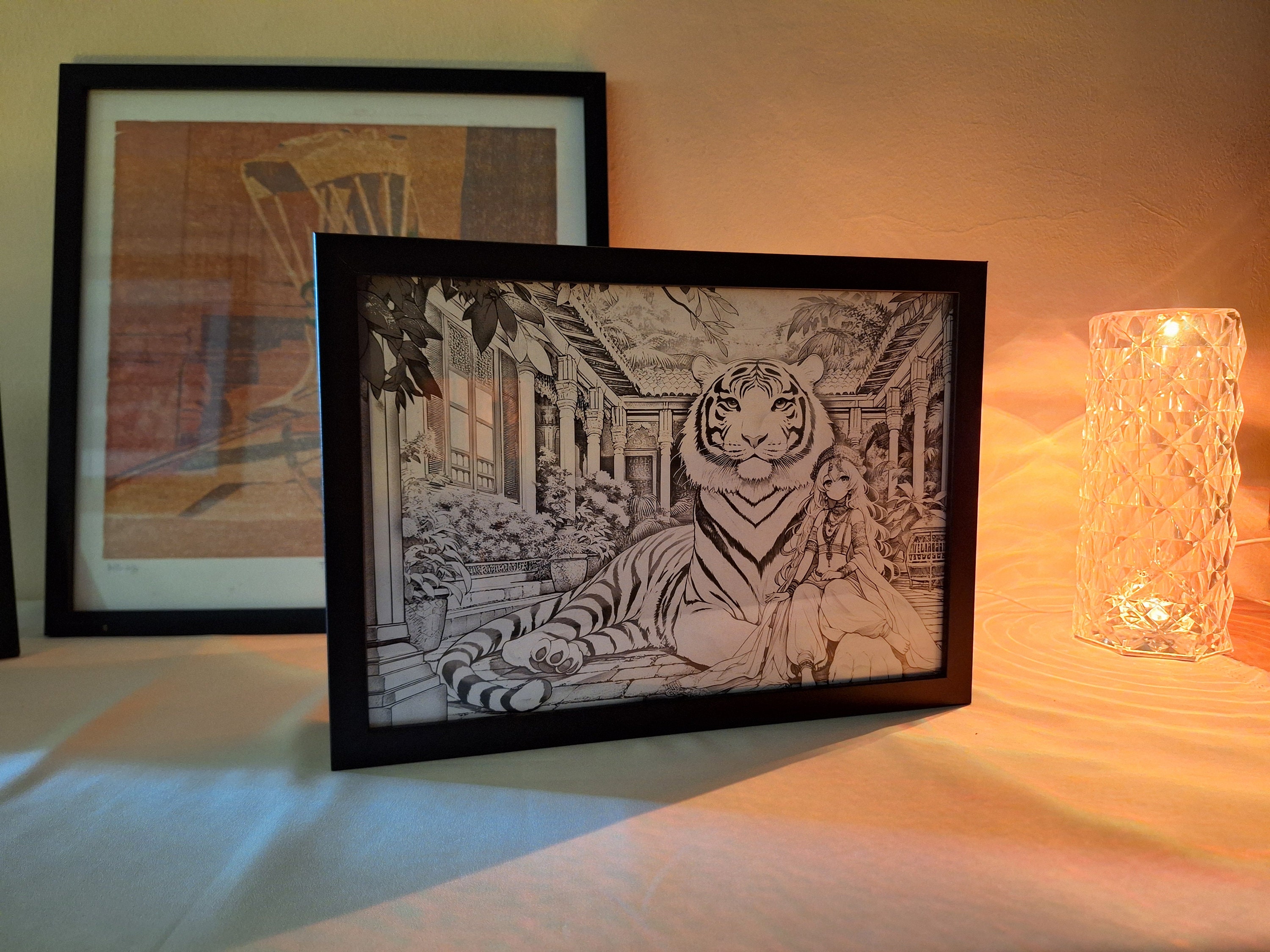 Majestic White Tiger, Princess, Garden, Light Painting, Lightbox, DIY ...