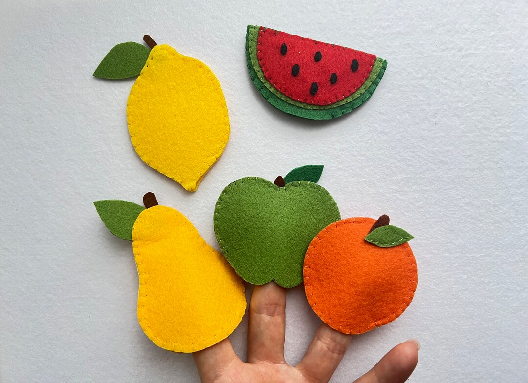 Fruits Finger Puppets Lerning Fruits Quite Toys Felt Finger Puppets ...