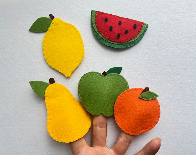 Fruits Finger Puppets Lerning Fruits Quite Toys Felt Finger Puppets ...