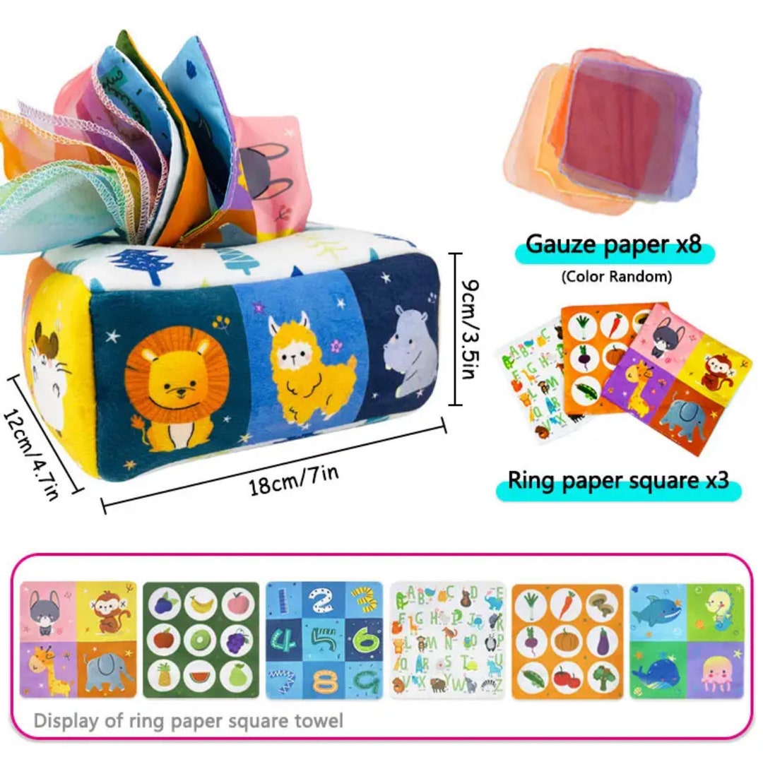 Montessori Baby Toy Magic Tissue Box Autism Toy ADHD Toy Montessori Box ...