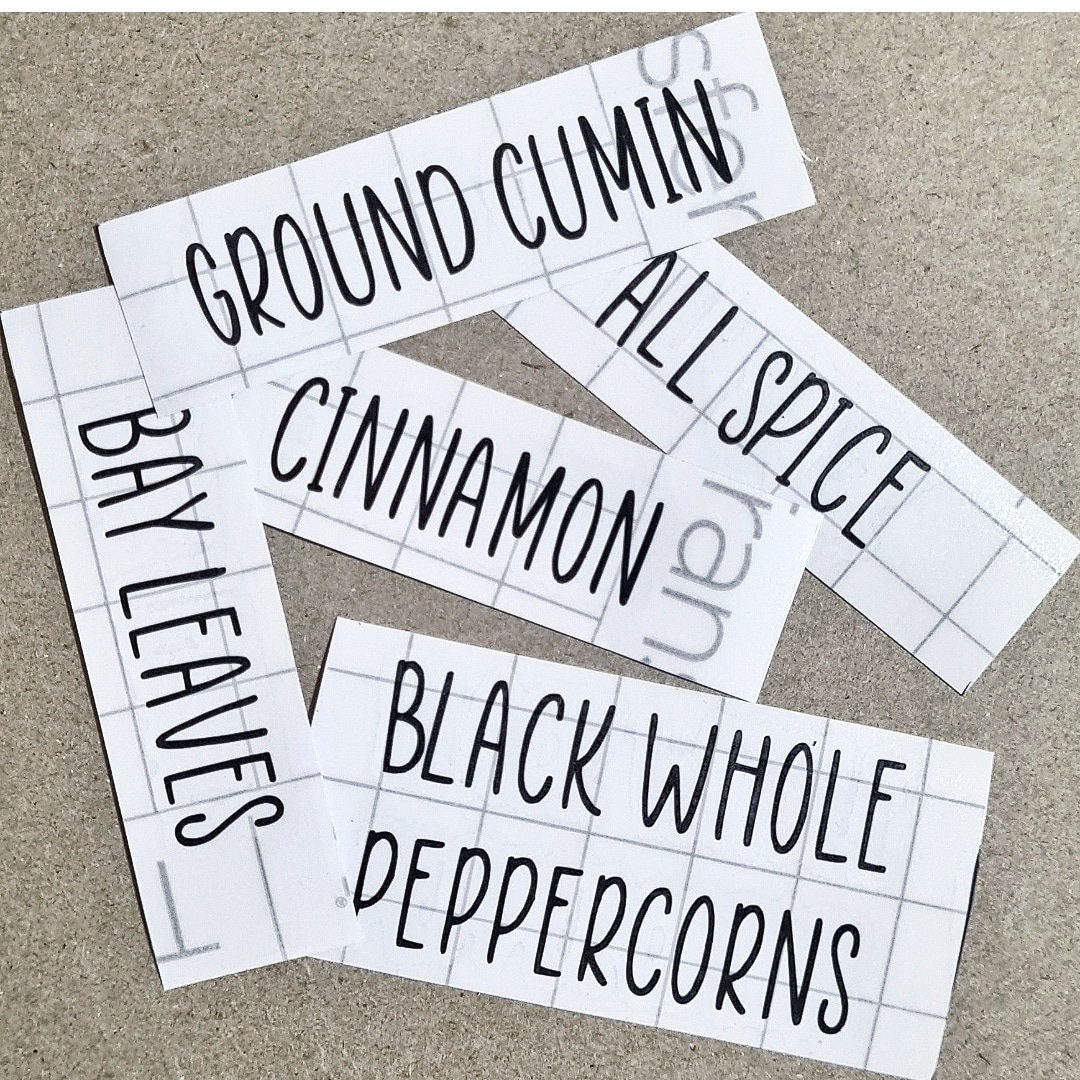 Spice Labels SVG, Herb & Spice Labels, Vinyl Pantry Decals, Kitchen ...