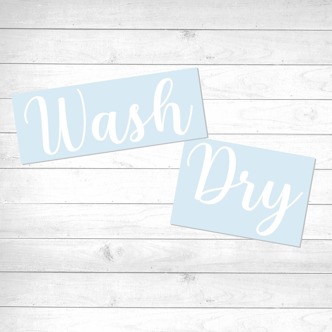 Laundry Labels SVG, Wash and Dry Labels, Vinyl Decals, Organisation ...