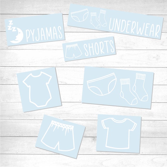 Wardrobe Labels SVG Clothes Labels Vinyl Wardrobe Decals - Etsy