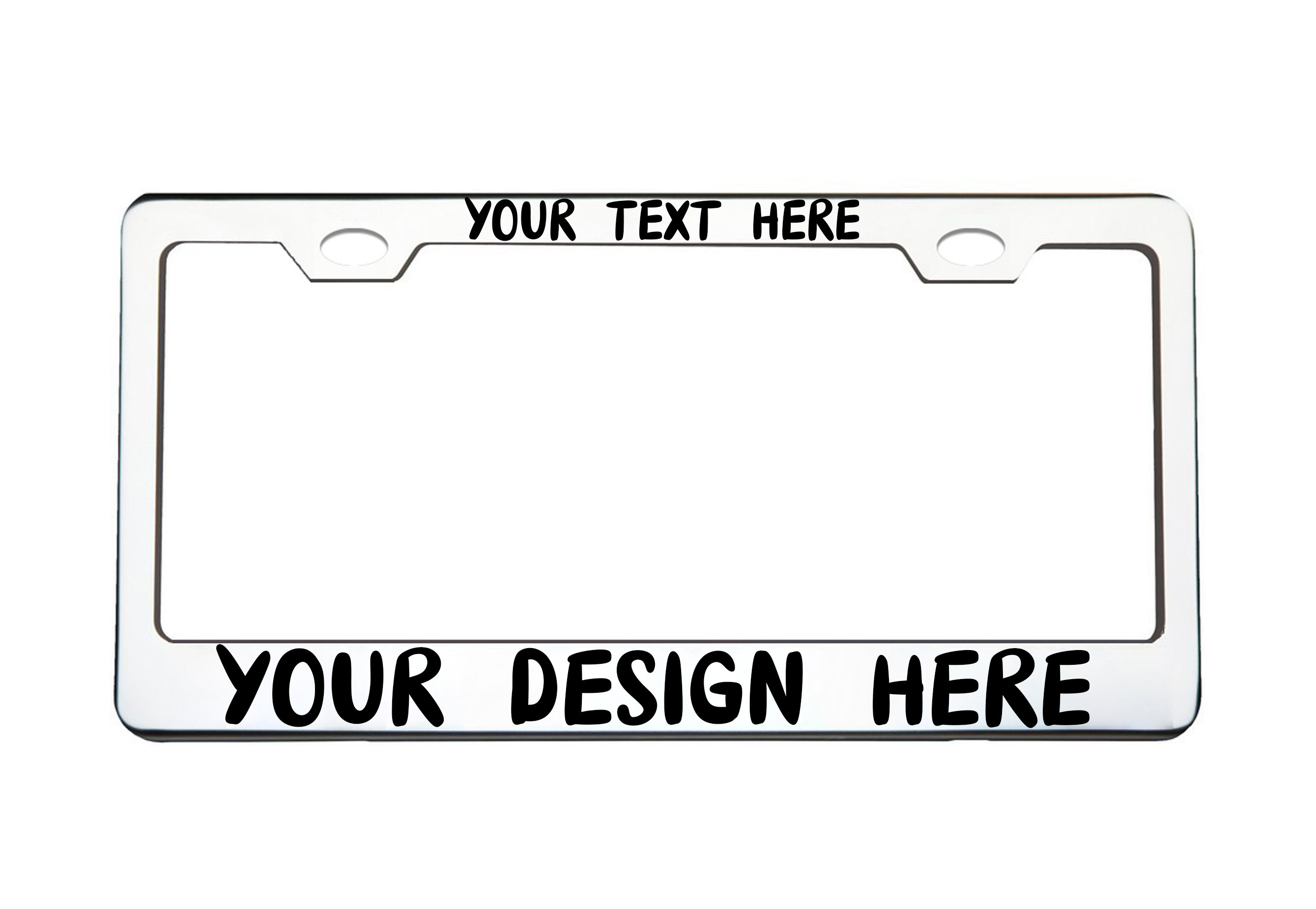 Custom Business Logo Name and Website License Plate Frame Your | Etsy