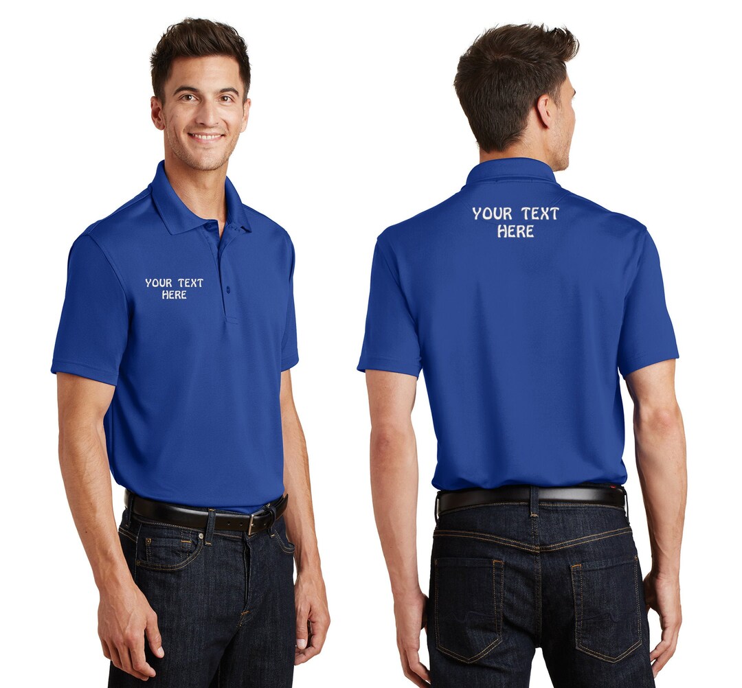 Performance Golf Tees Custom Personalized Text Short Sleeves Polo ...