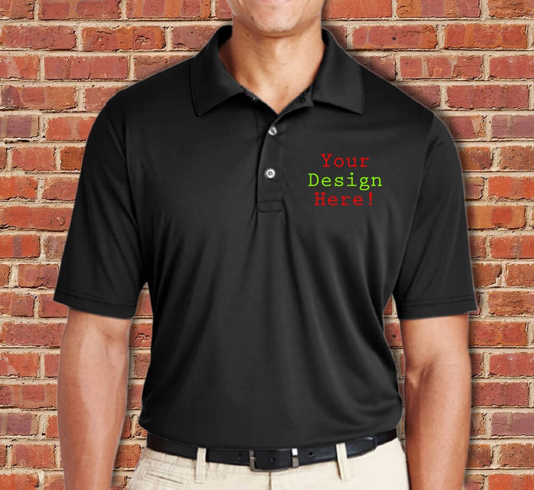 Custom Embroidered Mens Polo Shirts With Embroidery Collared Pocket ...