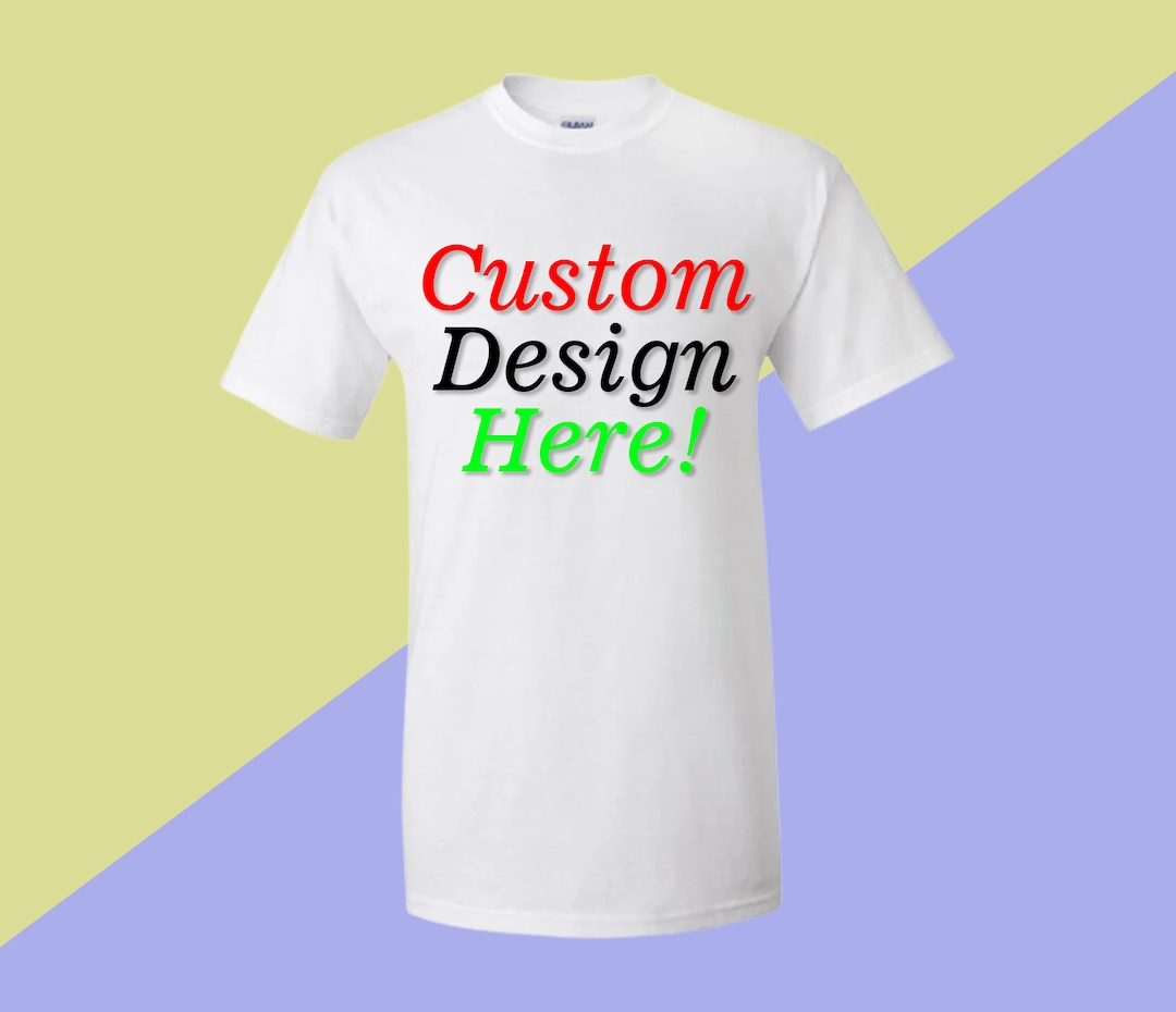 Custom T Shirts Front and Back Add Your Text Ultra Soft for Men & Women ...