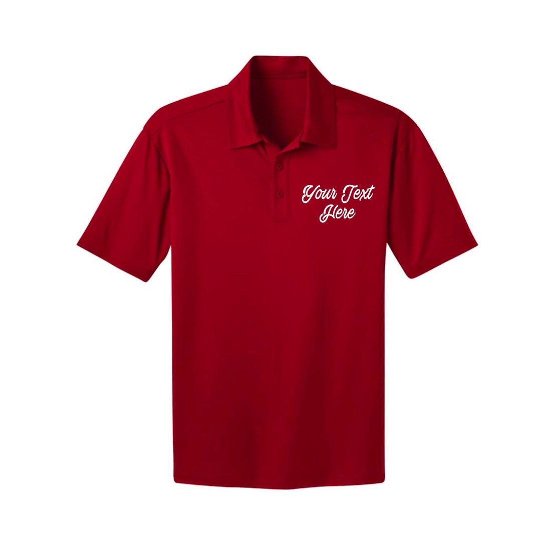 Custom Embroidered Logo Polo Shirts for Men Personalized Embroidery ...