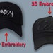 Custom Embroidered Baseball Hats Add Text or Design Design Your Own Cap ...