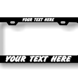 Solid Metal License Plate Frame - Etsy