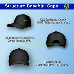 Hats for Men & Women Custom Personalized Text Round Bill Baseball Cap ...