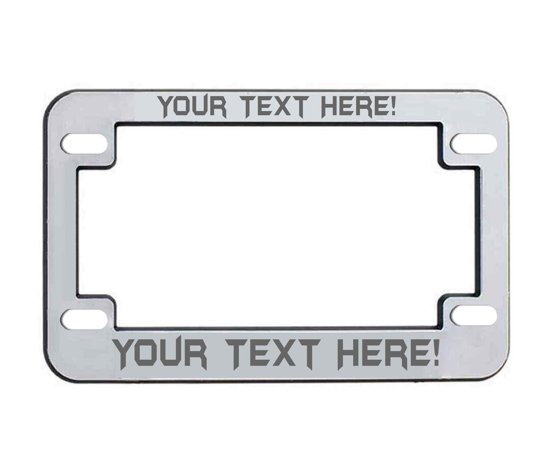 Custom License Plate Custom 50 State Motorcycle License Plate Frame ...