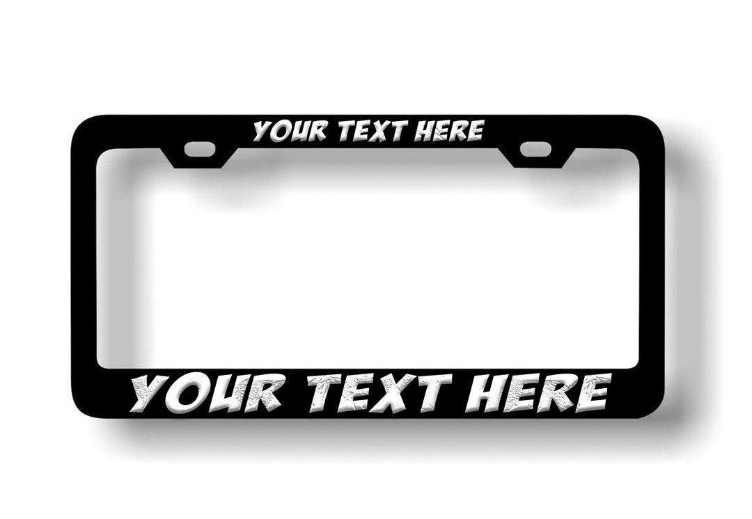 Customized Heavy Duty License Plate Frame Laser Engraved Premium ...