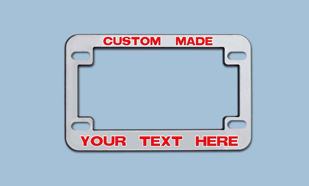 Weatherproof License Plate Holder – Custom Motorcycle Frame - Etsy