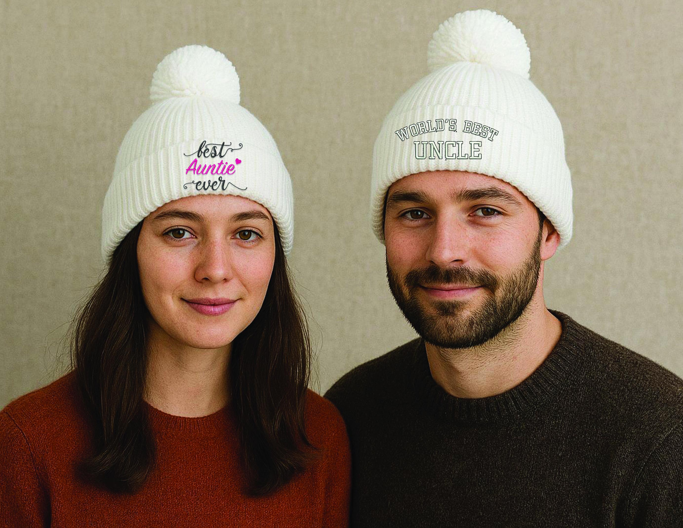 Custom Logo Winter Hat – Personalized Pom Beanie for Teams - Etsy