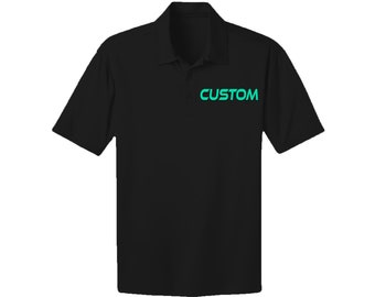 CAPTAIN Custom Logo Embroidered Polyester POLYESTER POLO Dry - Etsy