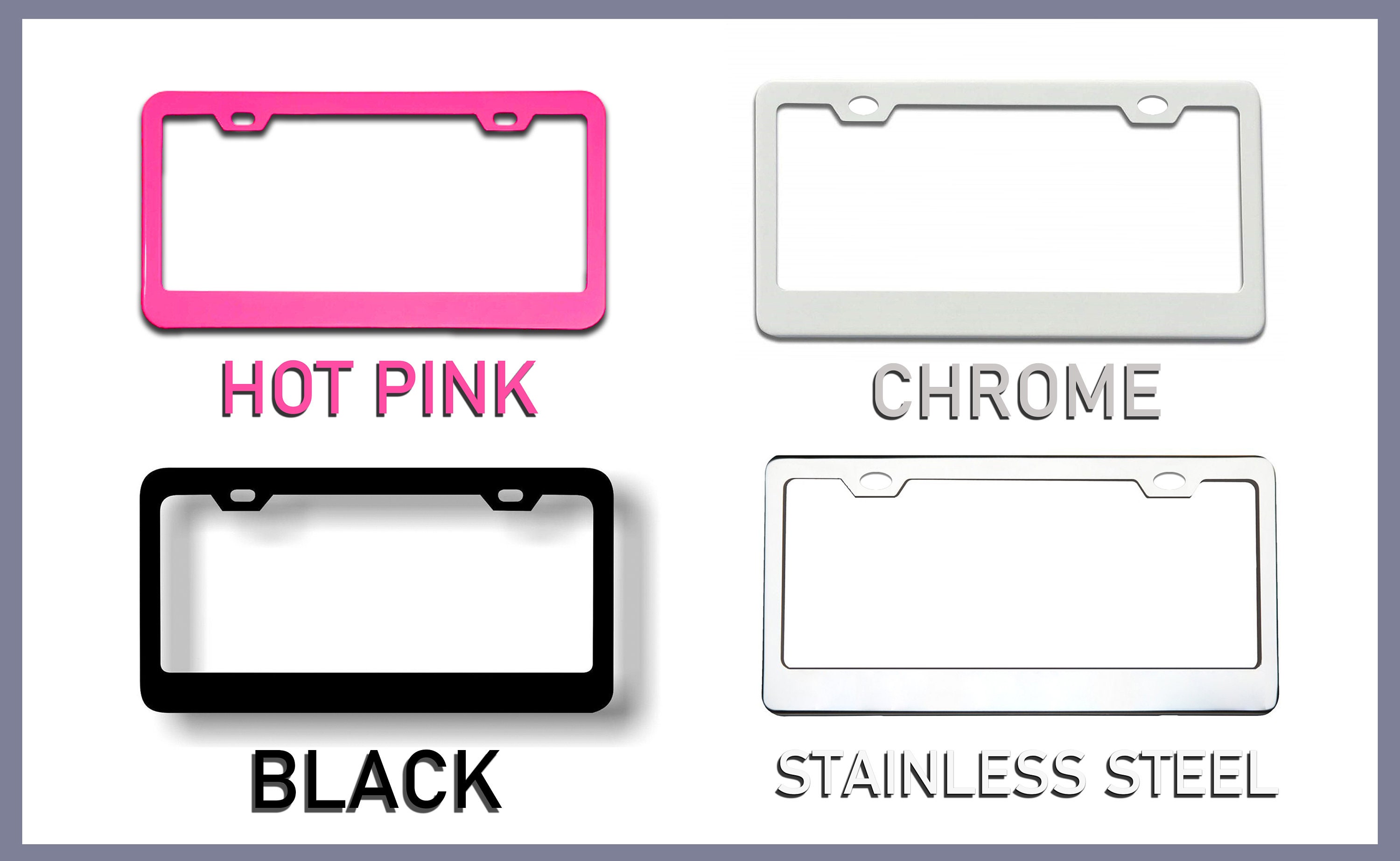 Custom License Plate Frames for Cars Customized Design Metal - Etsy