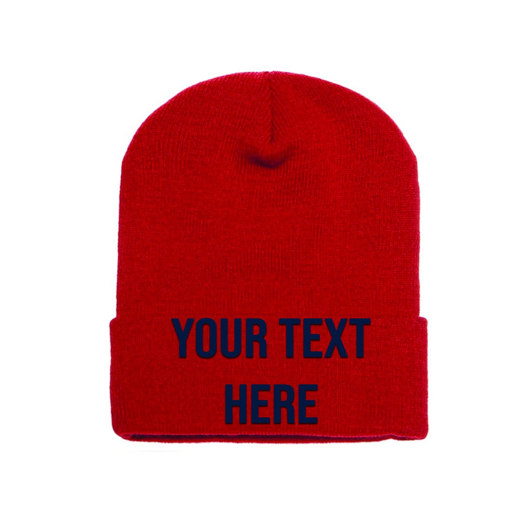 Custom Embroidered Hand Made Any Logo Beanie Cap Ski Cap Snow Cap Logo ...