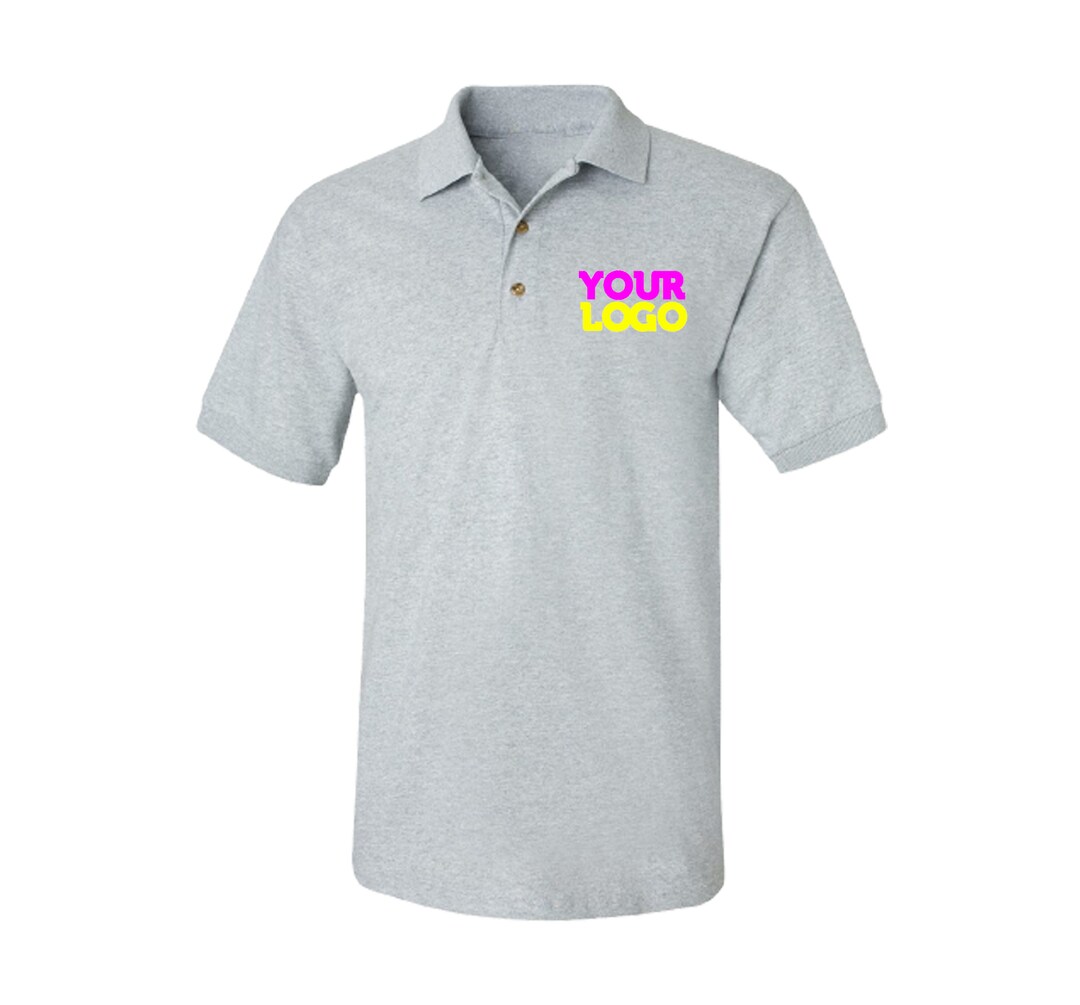 Polo Shirts for Men Custom Personalized Text Cotton Short Sleeves Golf ...
