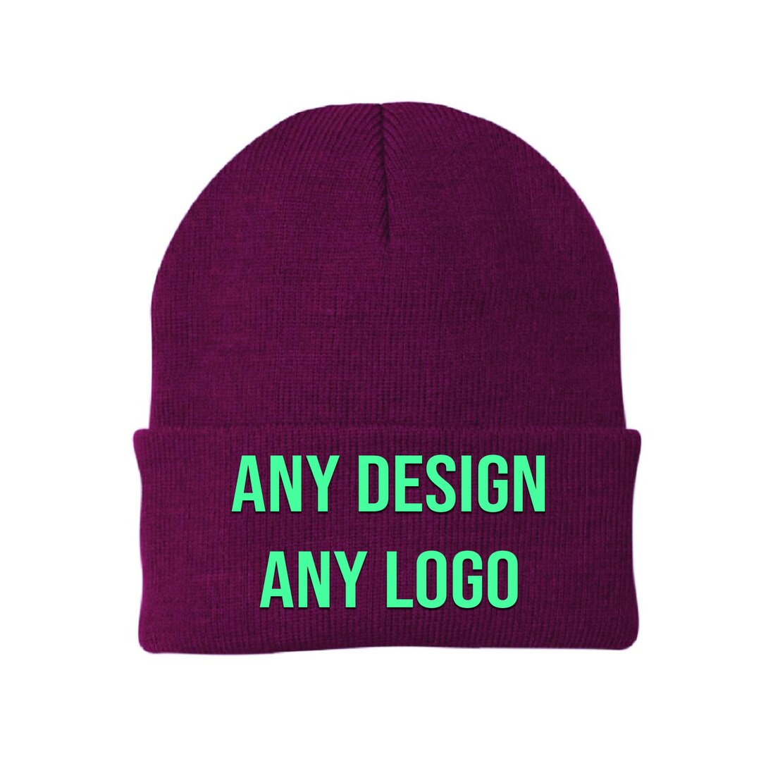 Custom Stitched Logo Personalized Snow Cap Ski Cap Snow Cap Logo ...