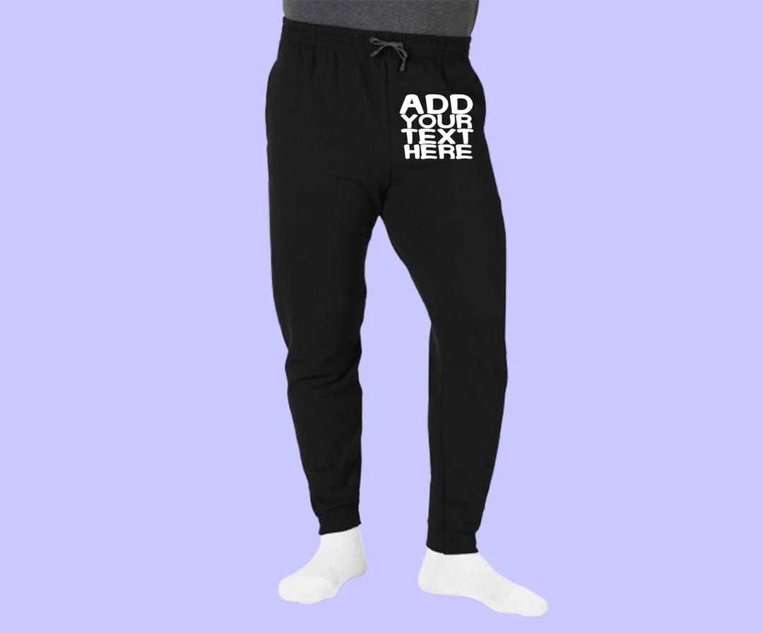 Custom Joggers Personalized Embroidery Sweatpants Any Size Slim Plus ...