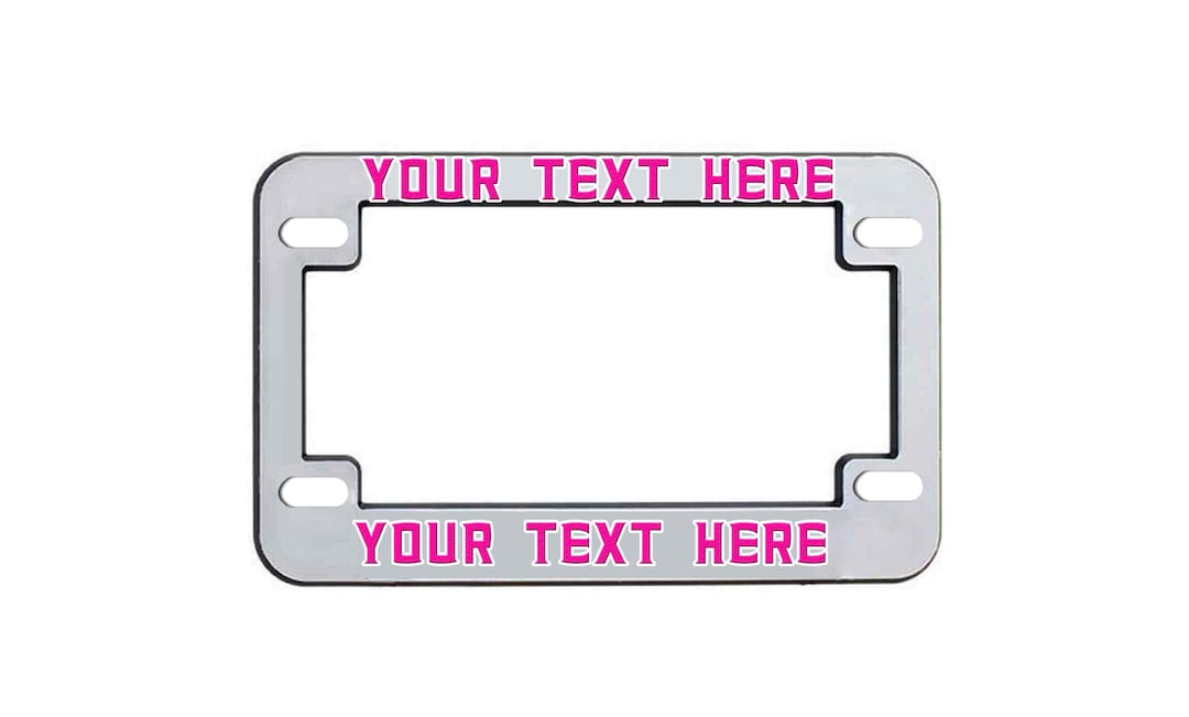 Personalized Motorcycle Plate Frame – 100% Metal, Laser Engraved Design ...