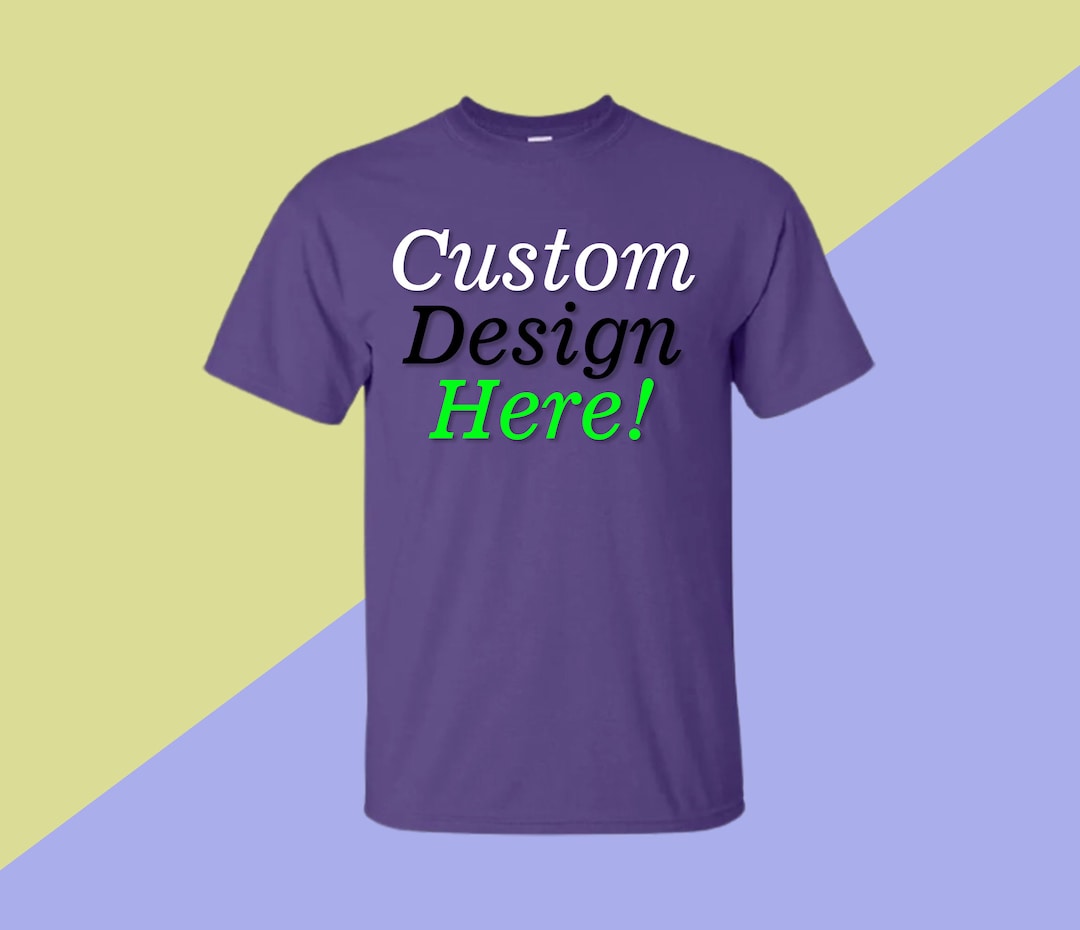 Custom T Shirts Front Back Add Your Text Ultra Soft for Men & Women ...