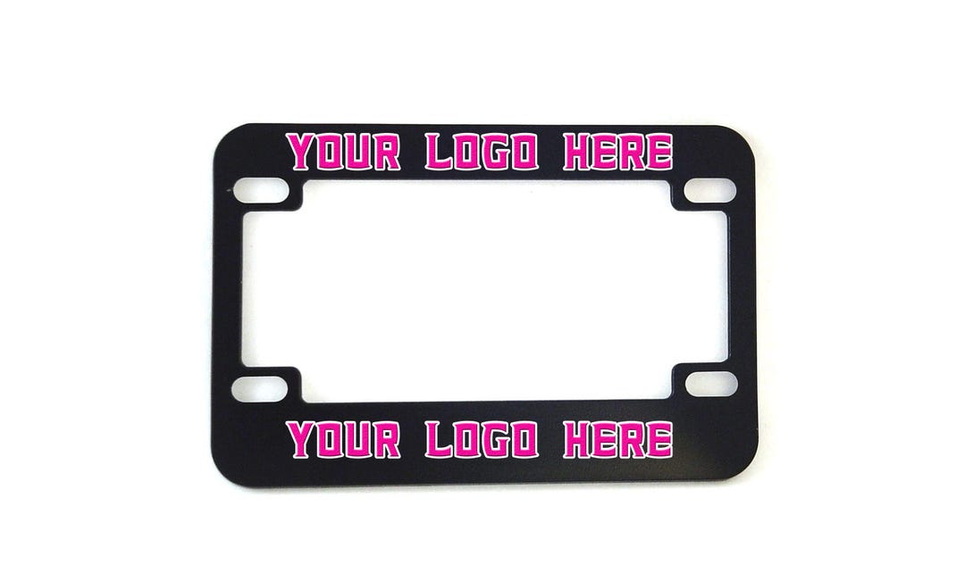 Custom Motorcycle License Plate Frame – Heavy Duty Metal Engraved ...