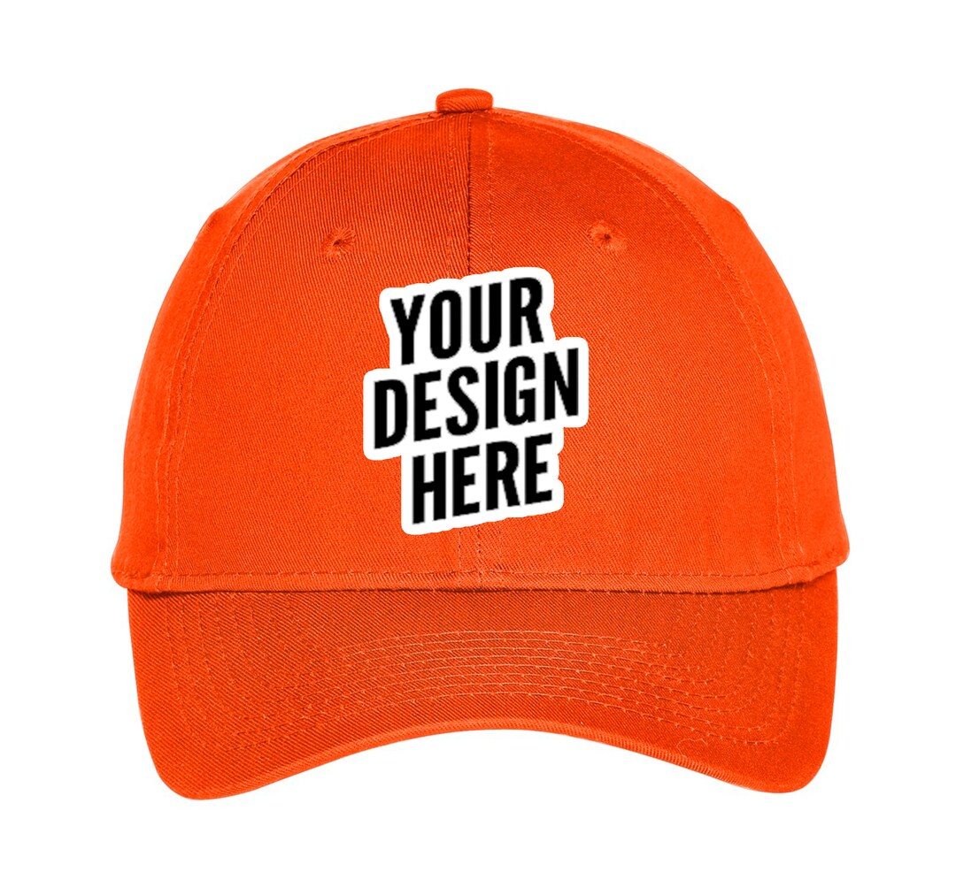 Hats for Men & Women Custom Personalized Text Round Bill Baseball Cap ...