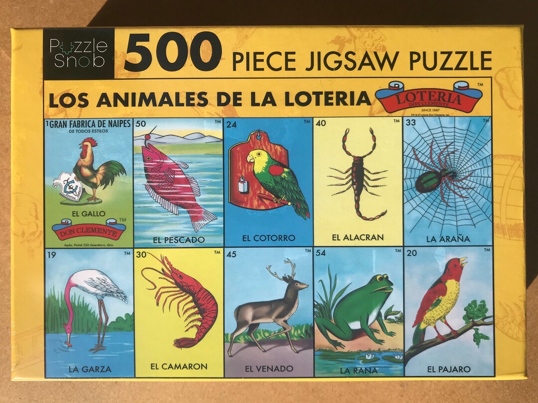 Animals of Loteria 500 Piece Jigsaw Puzzle 13" X 19". Officially ...