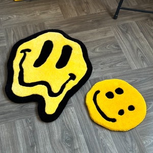 Smiley Face Rug , Custom Rug . Rugs for Bedroom Aesthetic , Hand Tufted ...