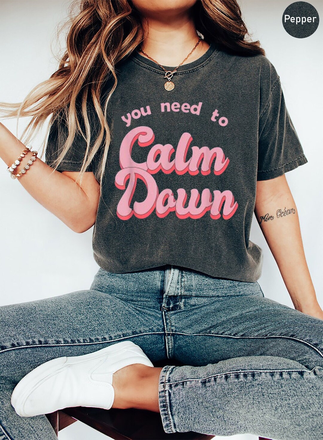 Comfort Colors® You Need to Calm Down Retro Style T-shirt Cute Gift ...
