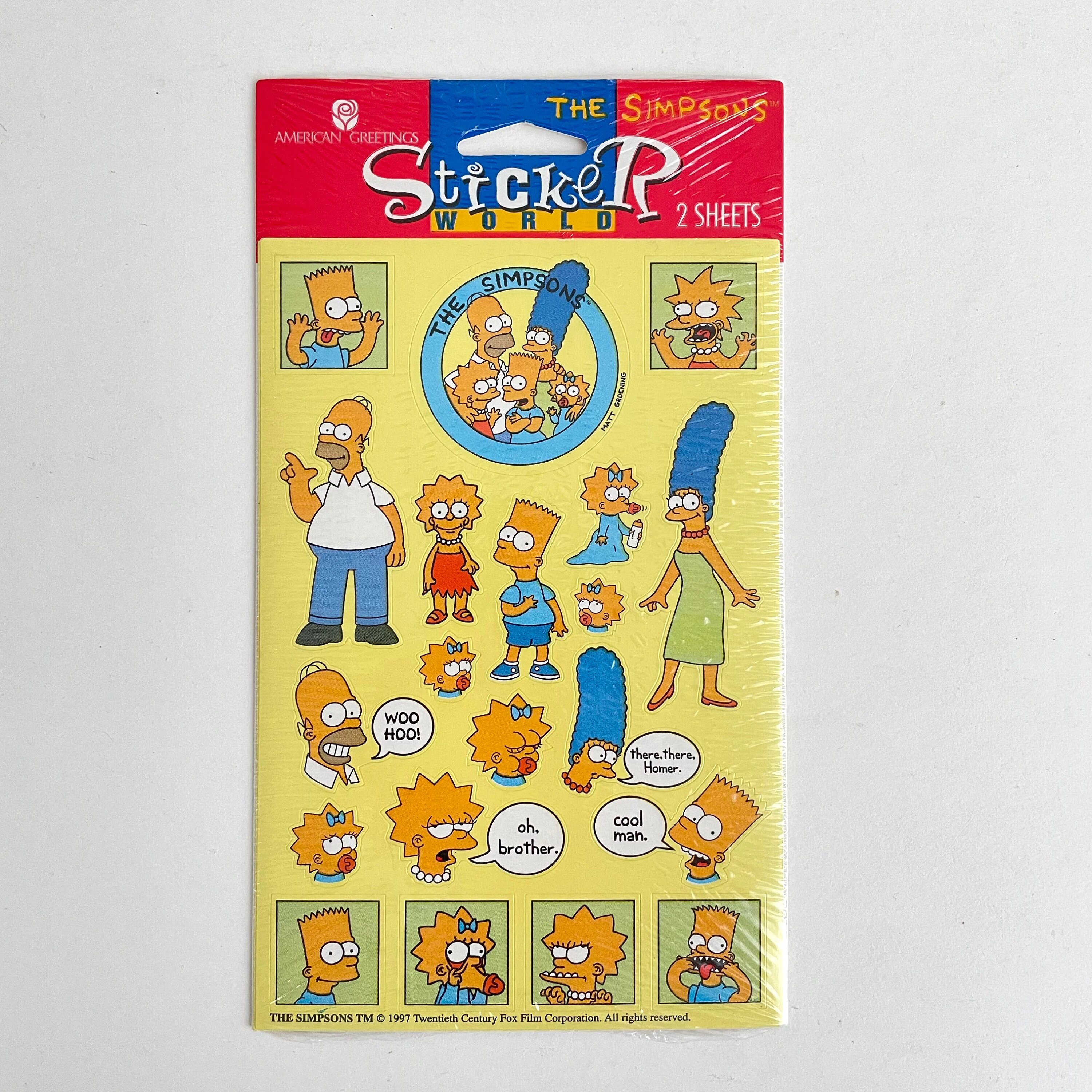 Vintage 1997 Deadstock the Simpsons Sticker Sheets by American ...
