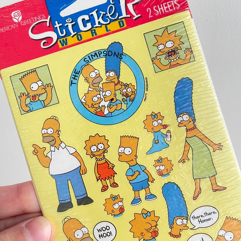 Vintage 1997 Deadstock the Simpsons Sticker Sheets by American ...
