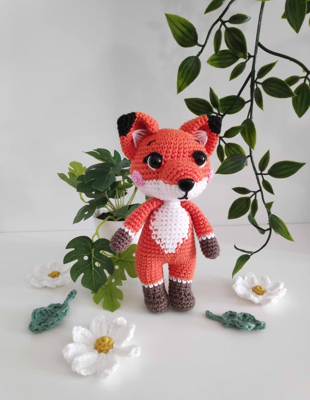 Crochet AMIGURUMI PATTERN Flint the Fox. DIY Crochet Tutorial for a Kid ...