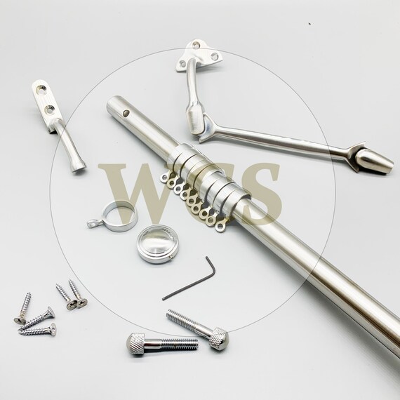 Solid Chrome Heavy Duty Portiere Rod 42 Long for Doors - Etsy UK