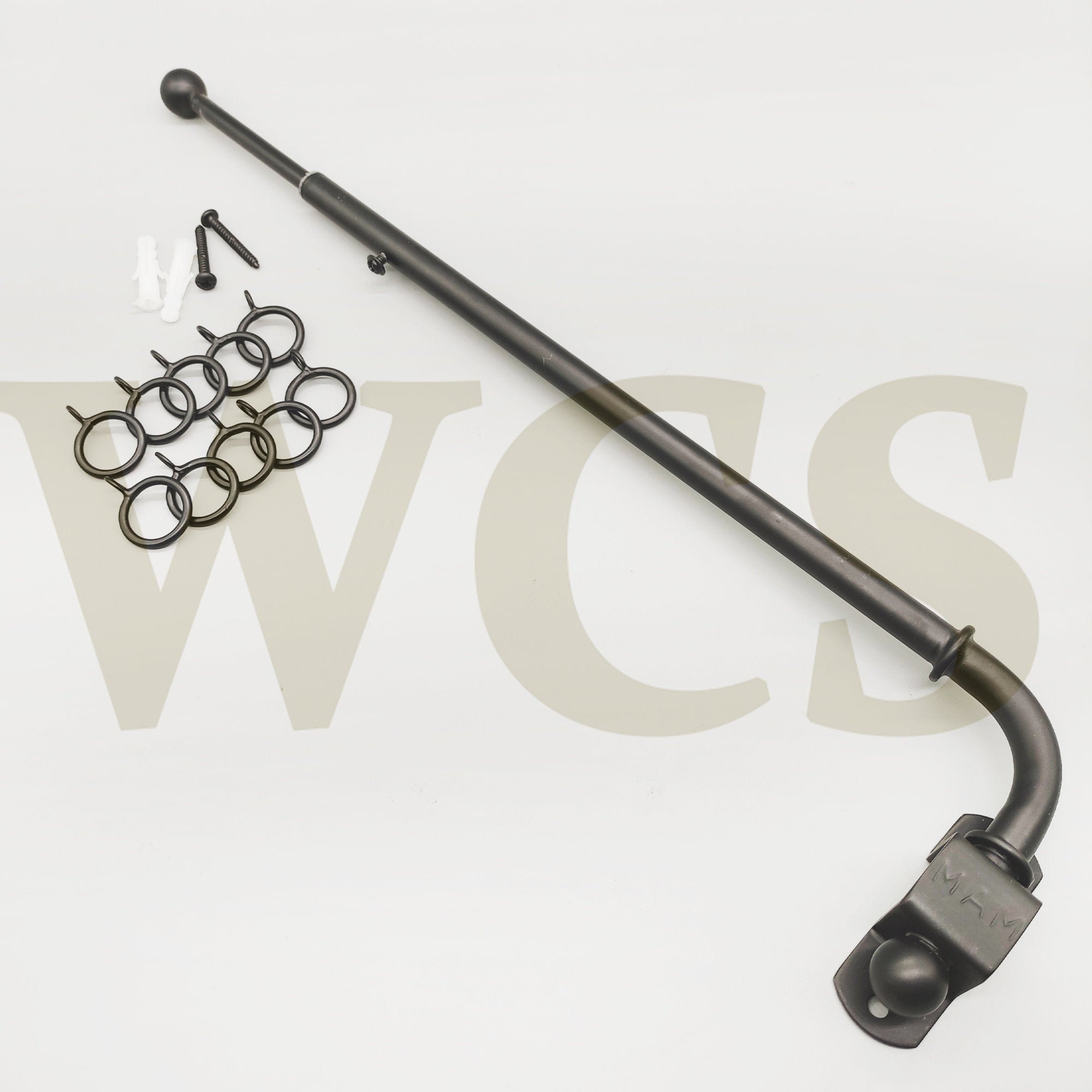 Curtain Rod Extendable Swinging Black Adjustable Window - Etsy