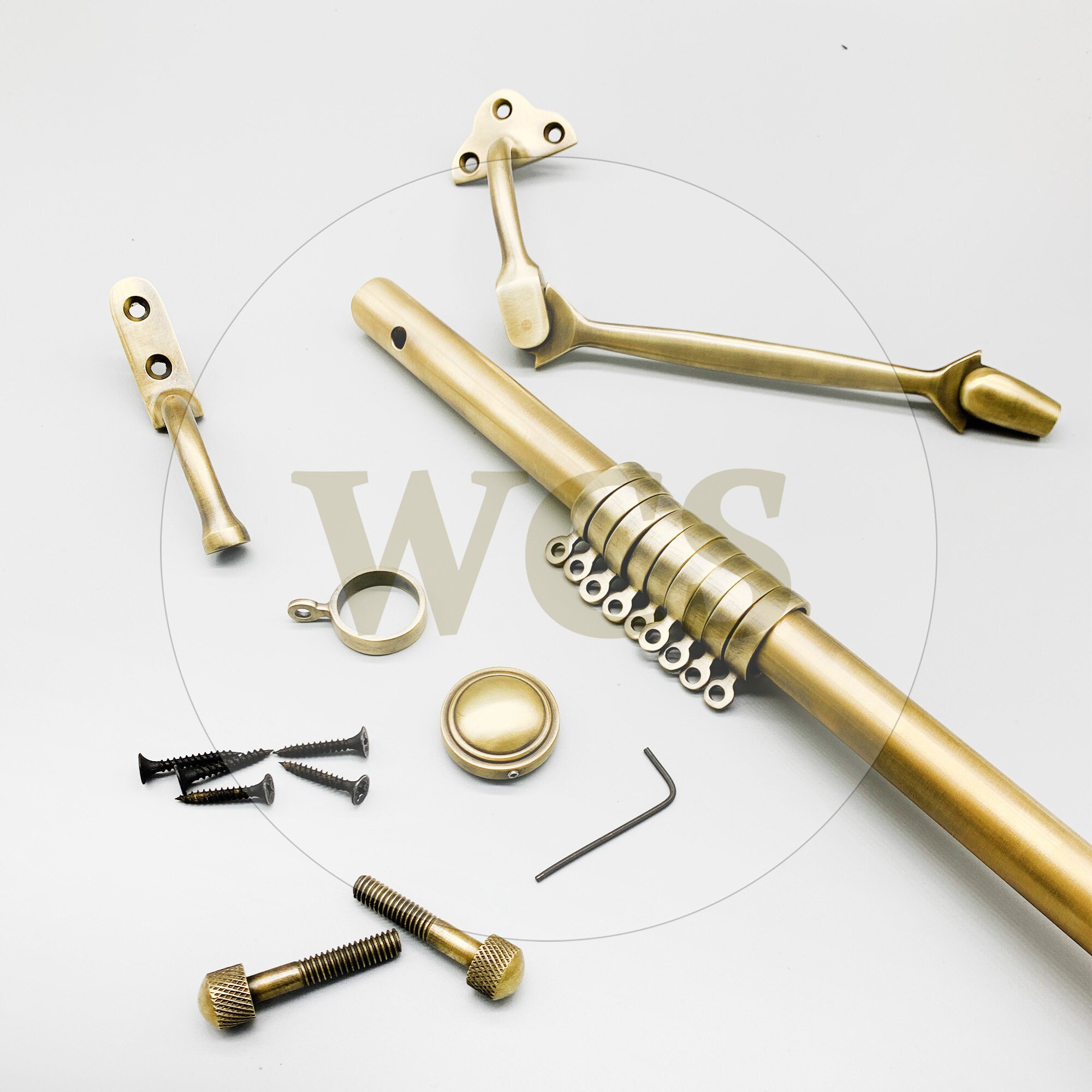 Solid Antique Brass Heavy Duty Portiere Rod 42 Long for Doors - Etsy