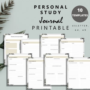 Printable Personal Study Journal JW Bible Study Journal | Personal ...